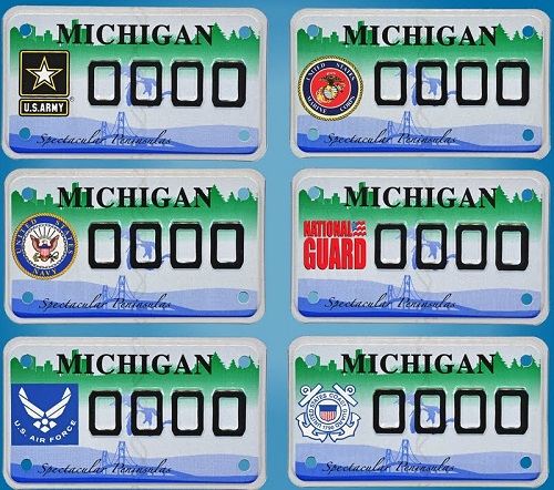 Army, Navy, Air Force, Marines get their own license plates